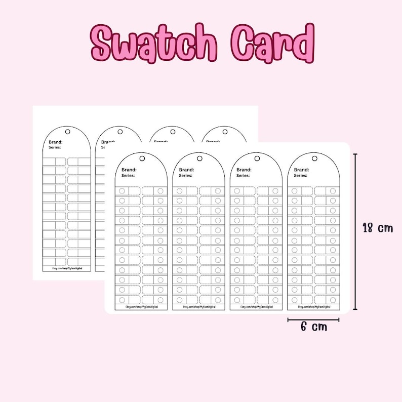 Blank Swatch Card Printable | Marker Swatch Template PDF | 24 Colors ...