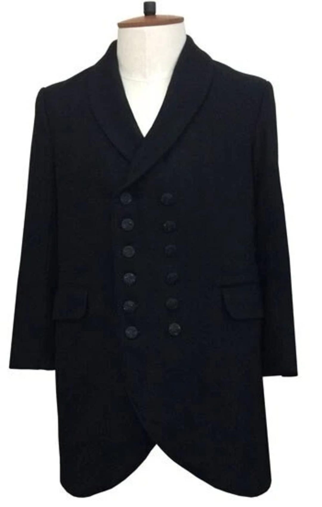 Men's Black Wool Frock Coat, Double Breasted Classic Overcoat - Etsy