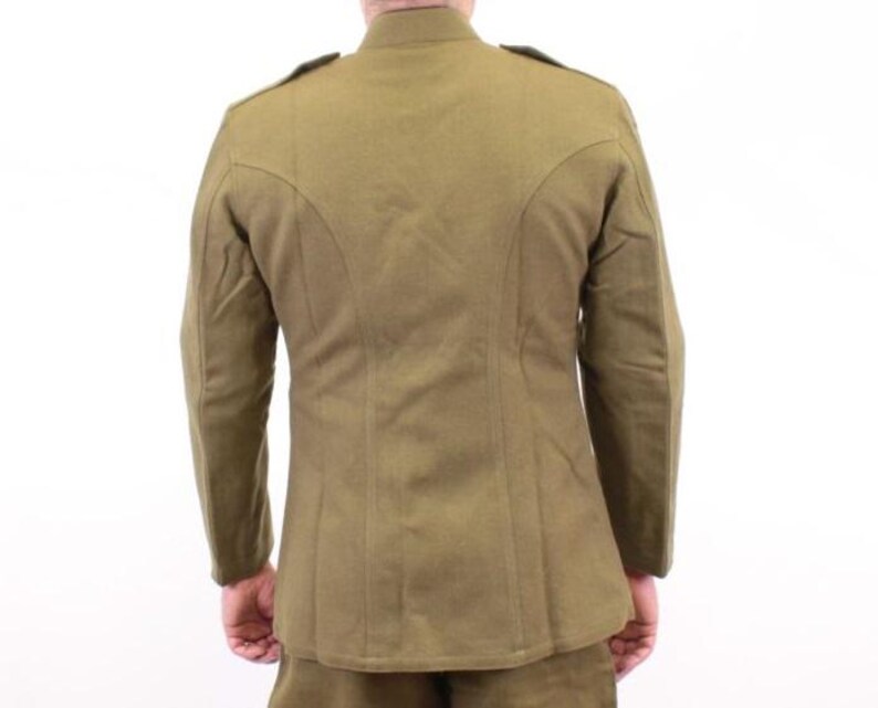 WWI Inspired Brown Wool Uniform: US Army Tunic & Breeches Cosplay ...
