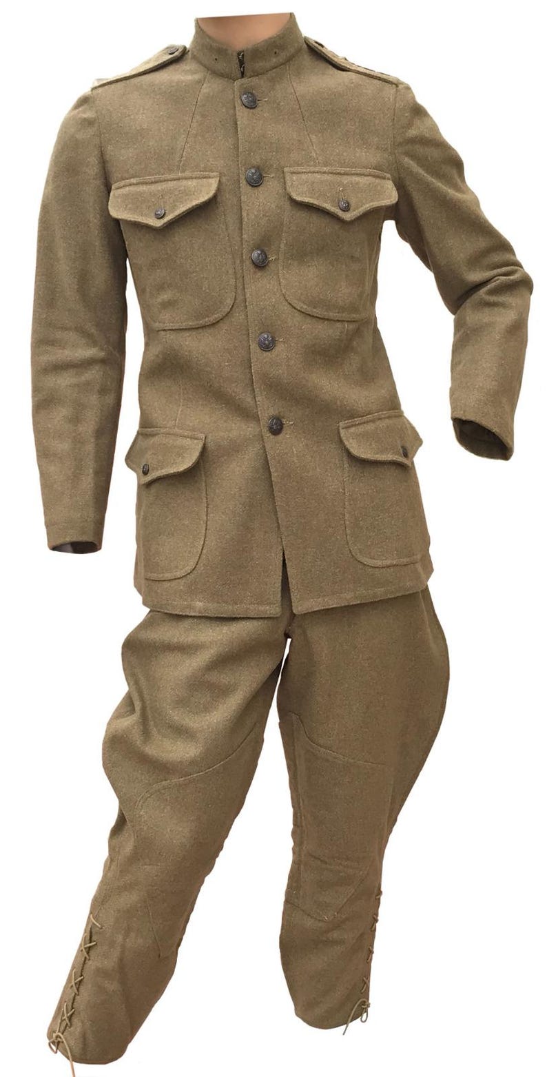 US Military Inspired Brown Wool Uniform: Wool Army Tunic & Jodhpurs - Etsy