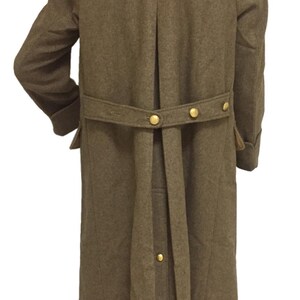 Men's Military Inspired Brown Wool Greatcoat: Men's Long Overcoat - Etsy