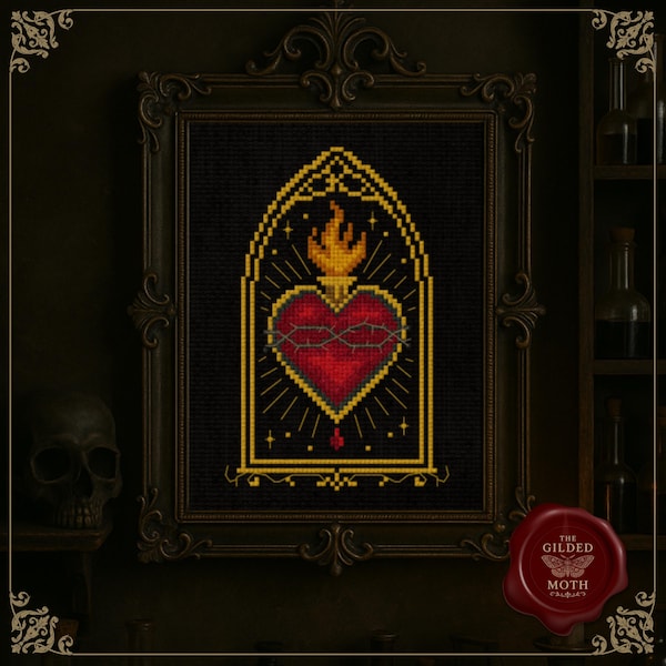 Flaming Heart - Etsy