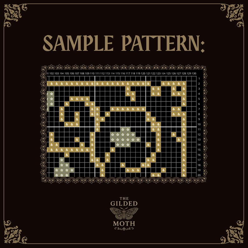 Gothic Moon Window Cross Stitch Pattern • Medieval Stained Glass ...