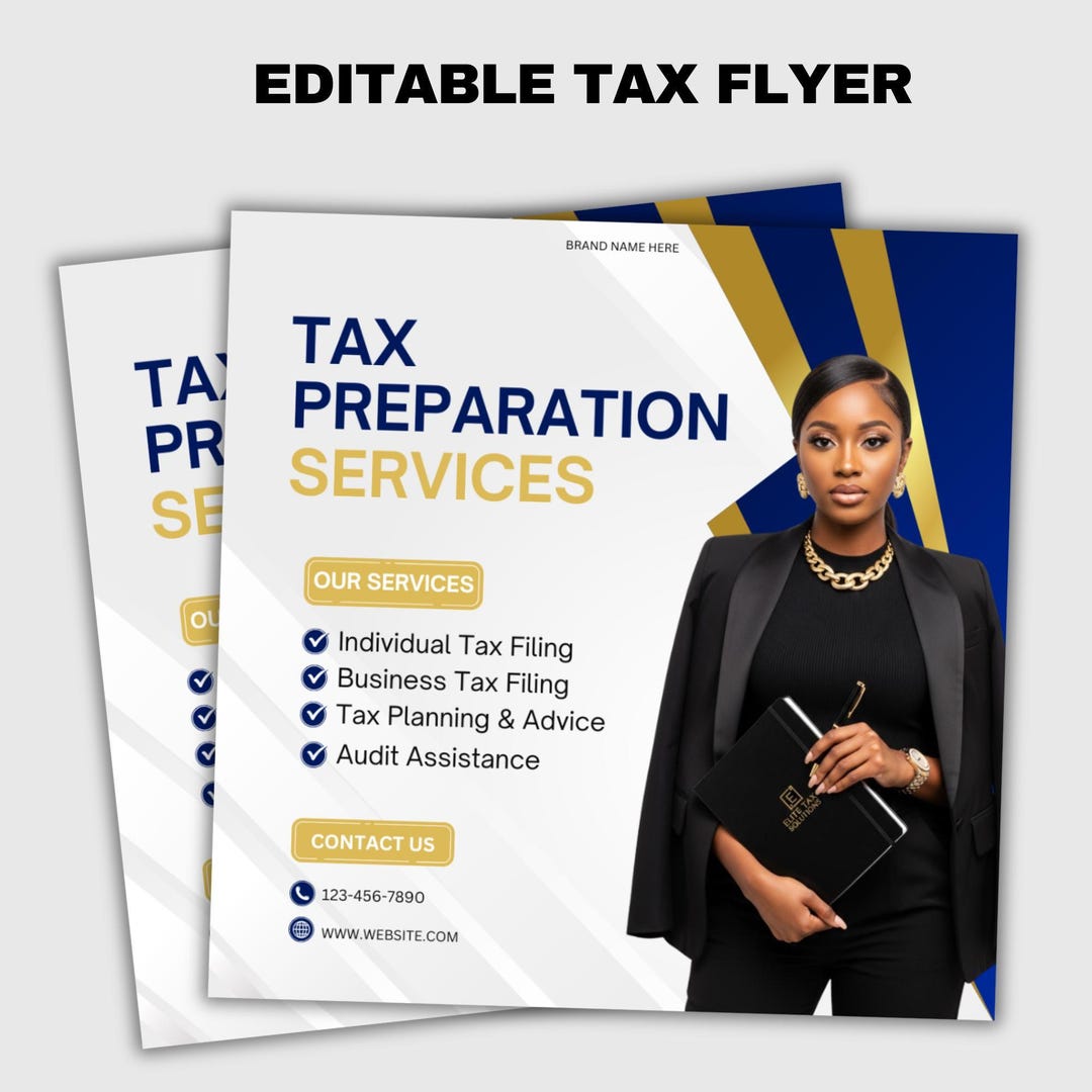 Tax Flyer | Editable Tax Flyer | Tax Season Flyer | Taxes | Instant ...