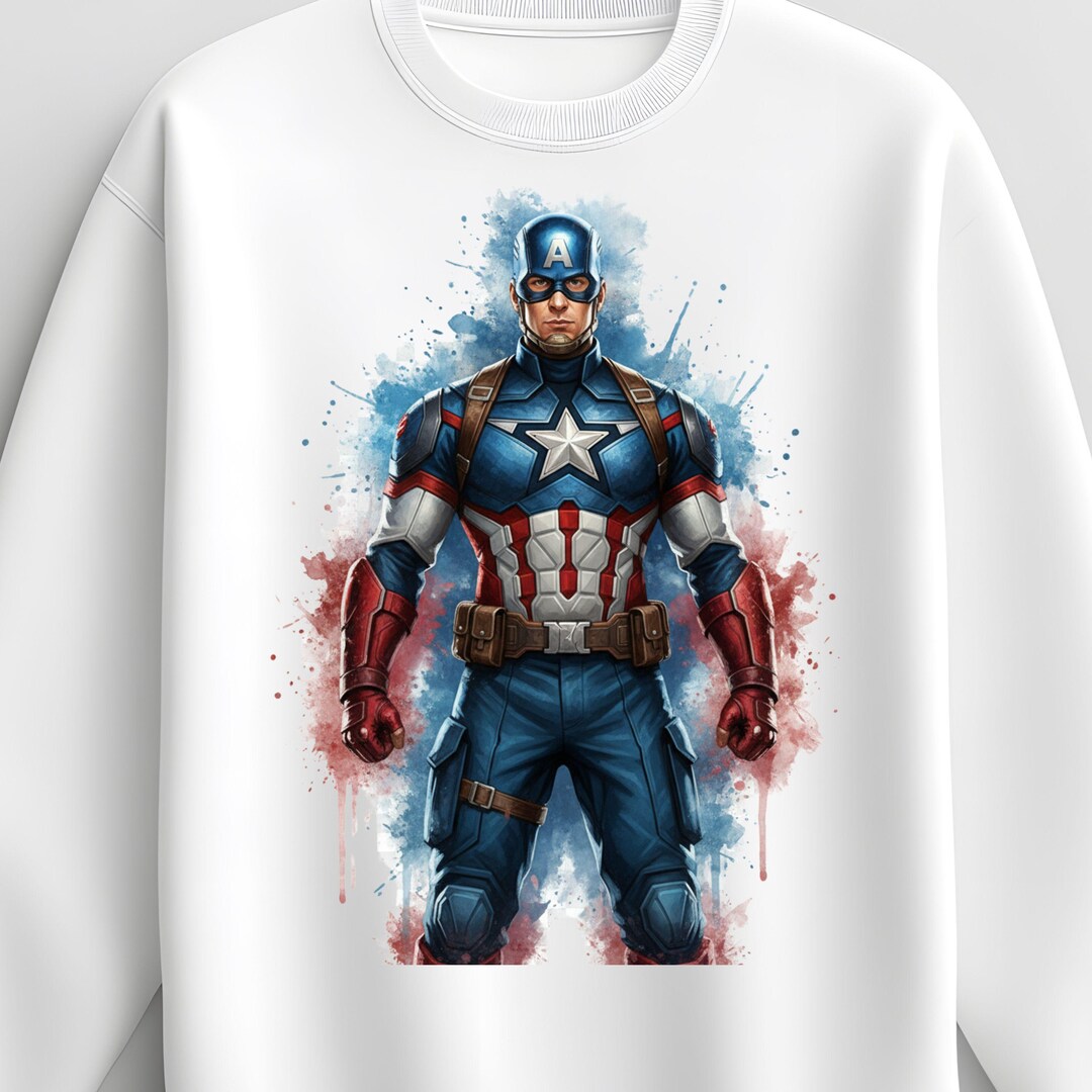 Realistic Captain America PNG | Avengers Sublimation Art (digital ...