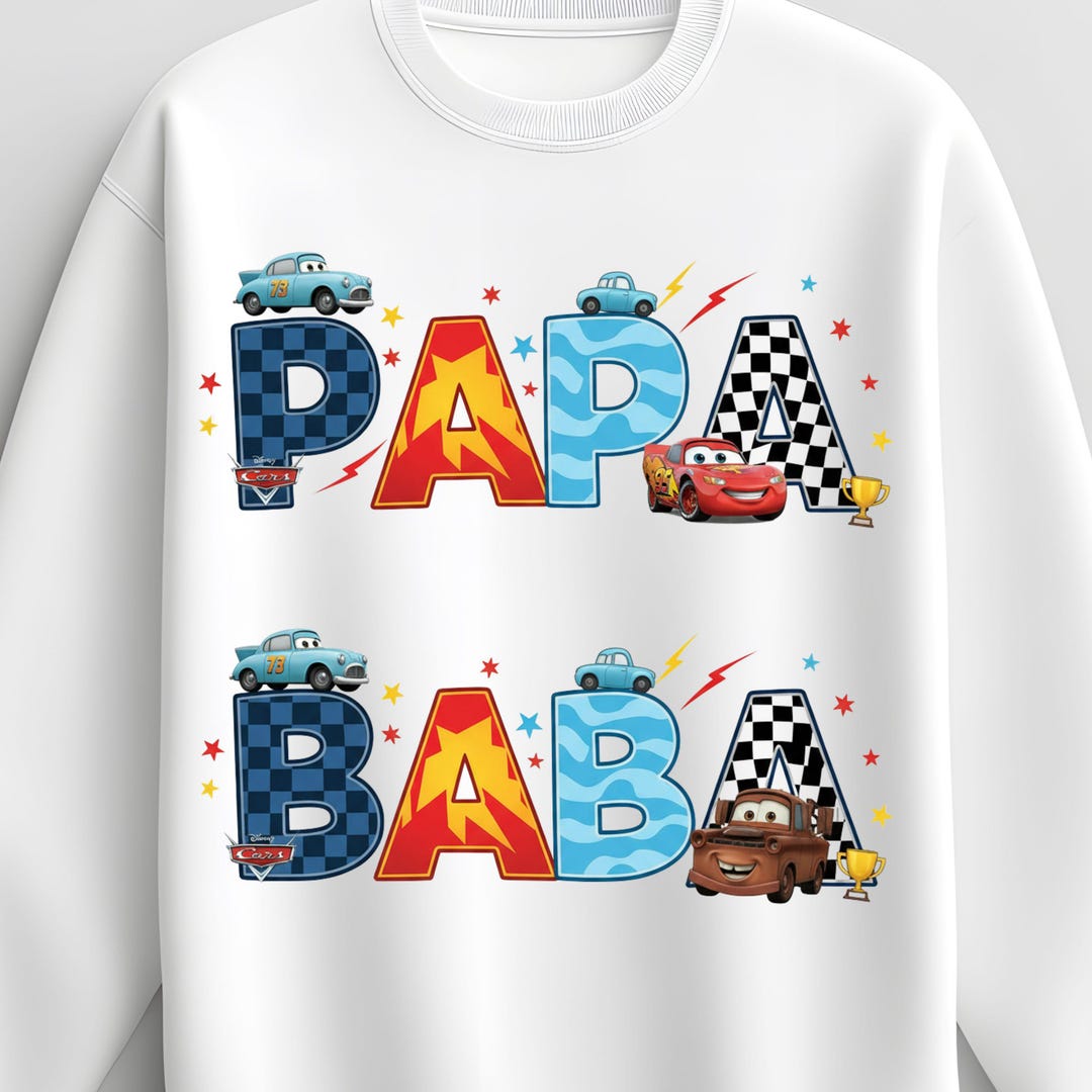 Cars Papa & Baba PNG | Father's Day | Design for Dads | Digital ...