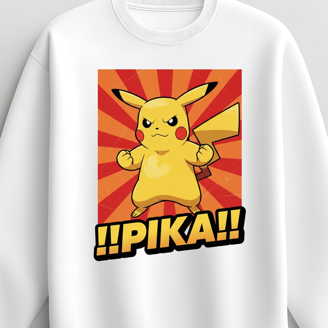Pokemon Vintage Art Decal | Cartoon Poster PNG | PIKA!! Energetic T ...