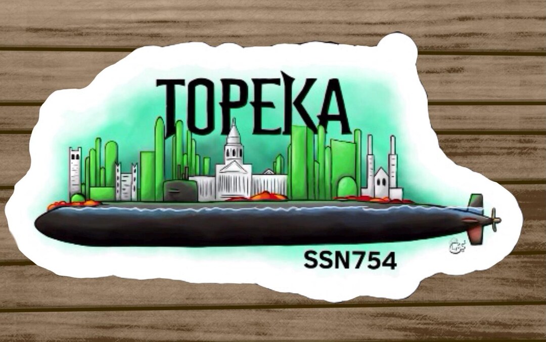 USS Topeka (SSN 754) Submarine City Sticker - Etsy