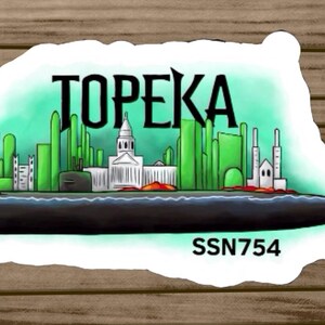 USS Topeka (SSN 754) Submarine City Sticker - Etsy