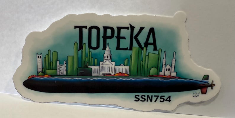 USS Topeka (SSN 754) Submarine City Sticker - Etsy