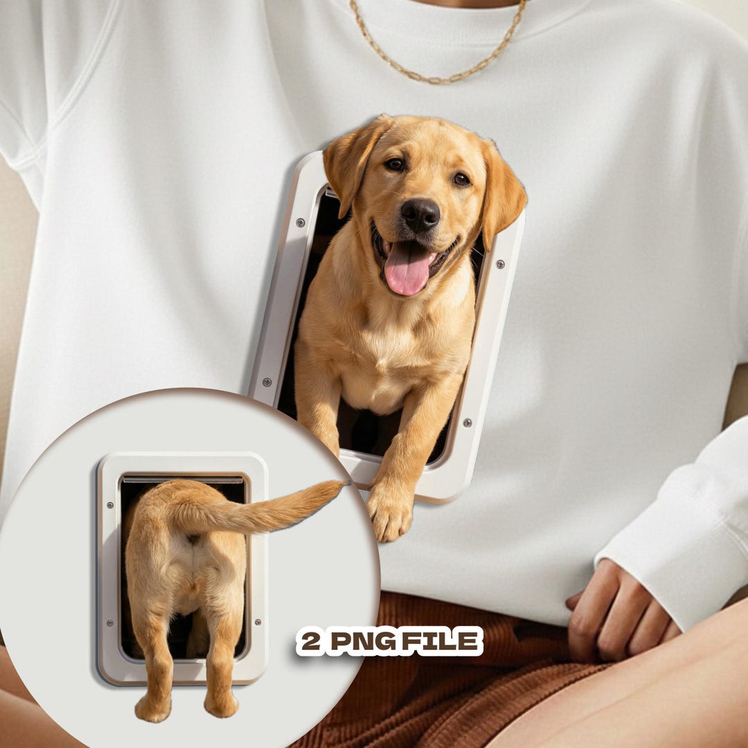 Golden Retriever Puppy Dog Door Front Back PNG (digital Download) - Etsy