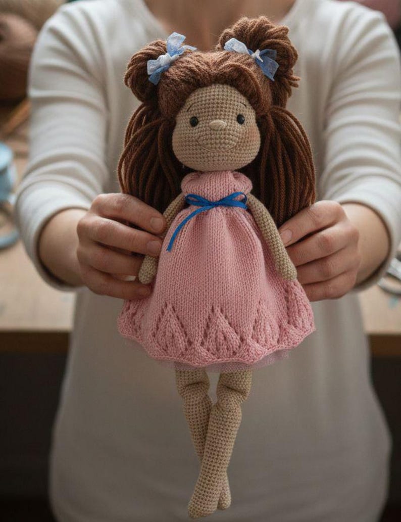 PDF Amigurumi Ballerina Doll Pattern - Crochet Big 16 Inch Molly Doll ...