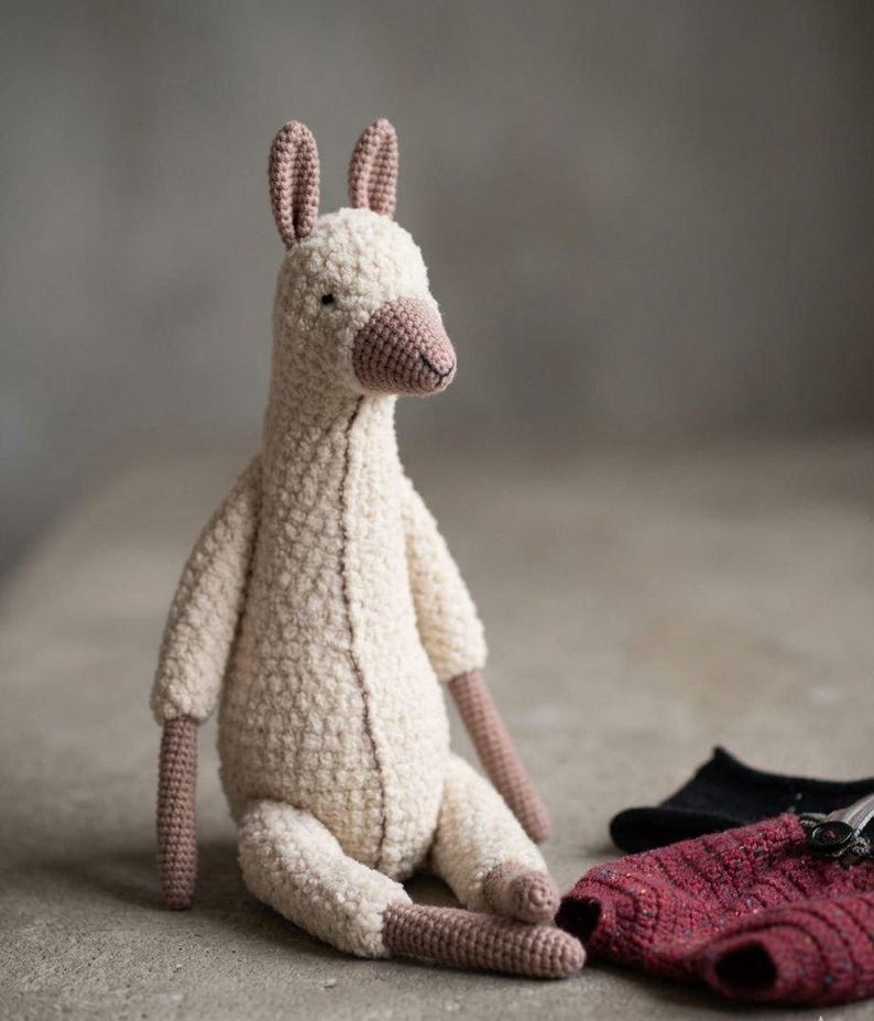 Handmade Plush Llama Toy | 16 Inch Articulated Soft Toy With Removable ...