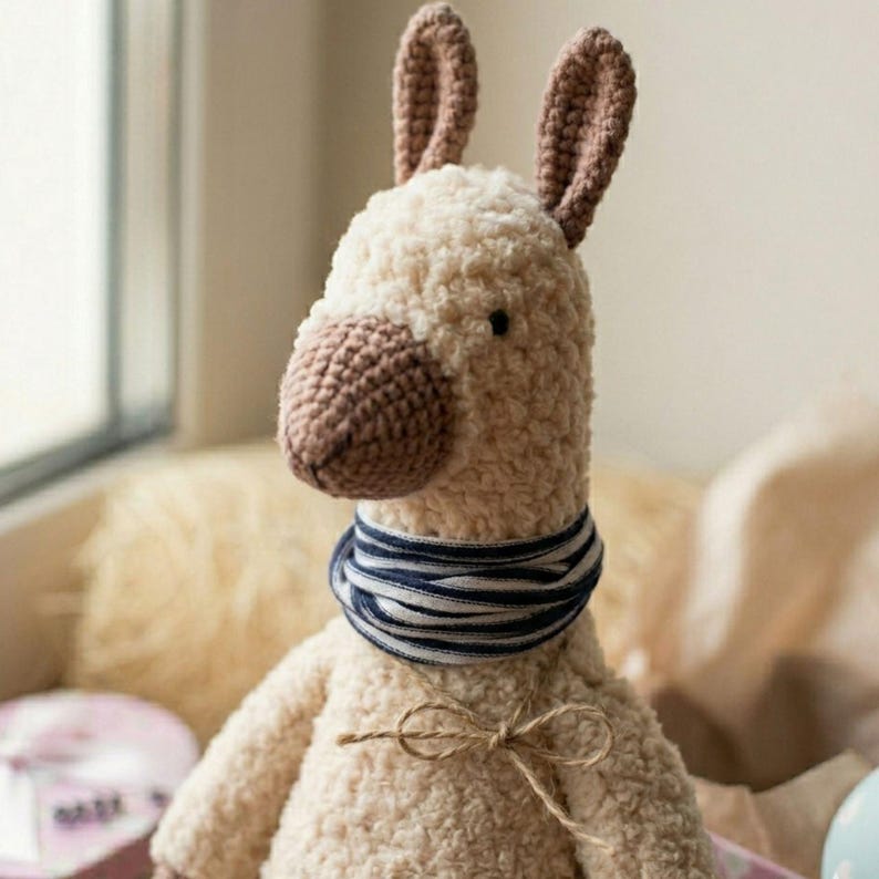 Handmade Plush Llama Toy | 16 Inch Articulated Soft Toy With Removable ...