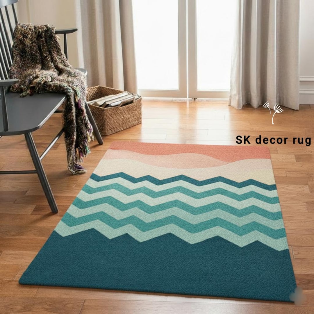 Hand Tufted Sandy Rainbow Rug: Square Area Rug for Every Where in Use ...