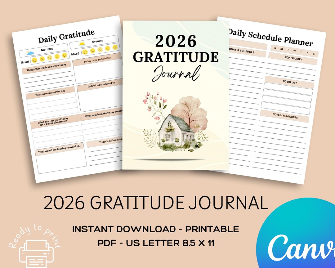 Gratitude Journal Printable | Daily Reflection & Self-care Planner | A4 ...
