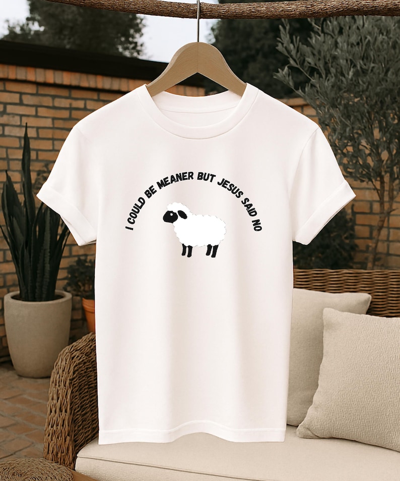 I Could Be Meaner but Jesus Said No PNG, Funny Christian Quote T-shirt ...