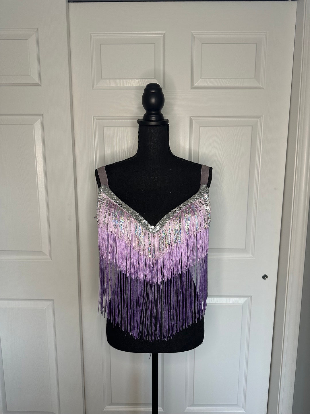 42 DD Purple Fringe Burlesque Bra - Etsy