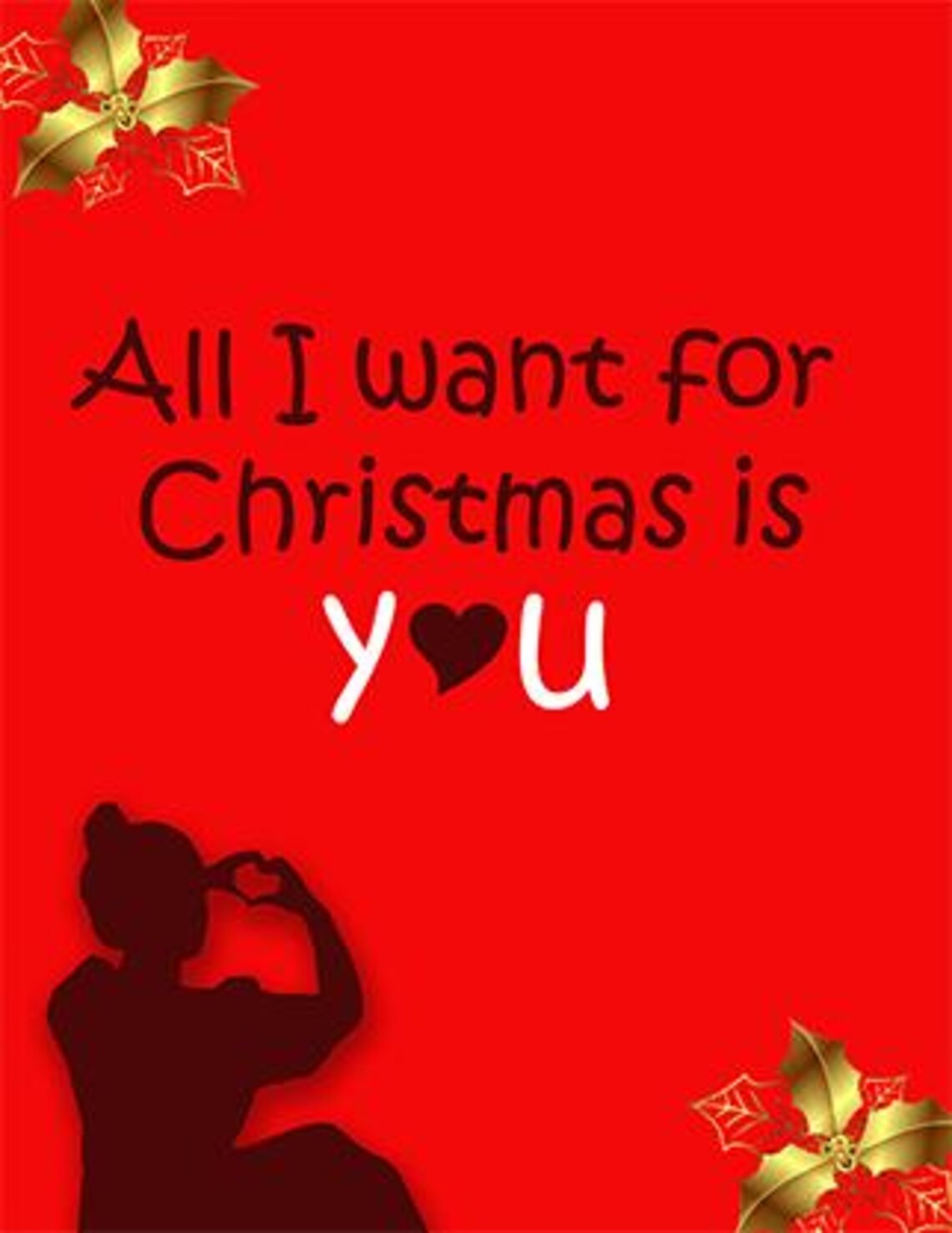 Christmas Card for Love - PSD File (editable & Scalable) - Etsy