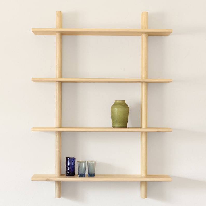 Shelving Unit Wall Hanging Solid Wood | Etsy