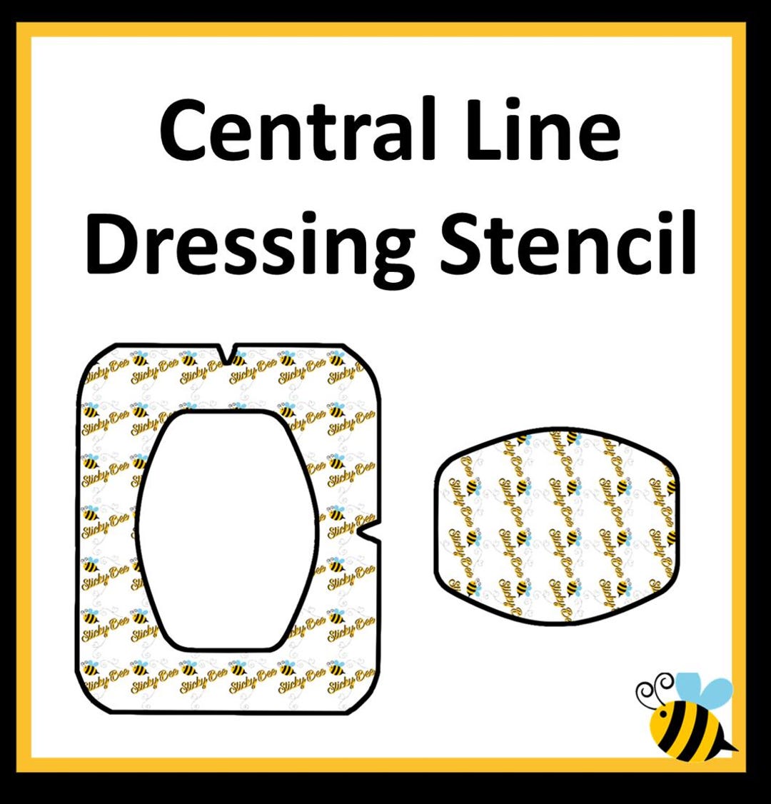 Central Line Dressing Stencil | Medical Stencil | Medical Magnet ...