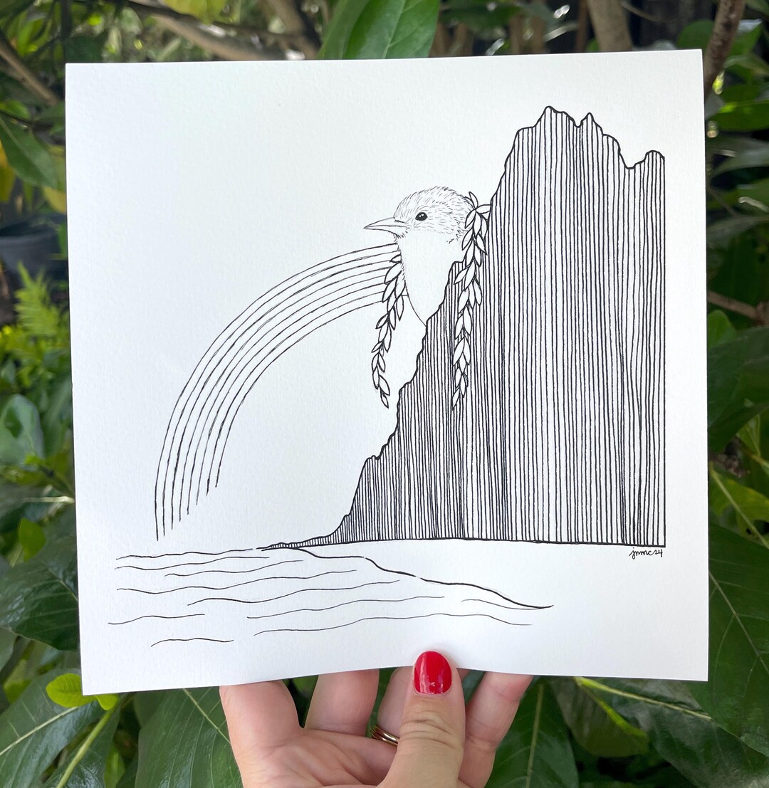 Birdtober Print: Ridge (ʻakikiki) - Art Print - Etsy
