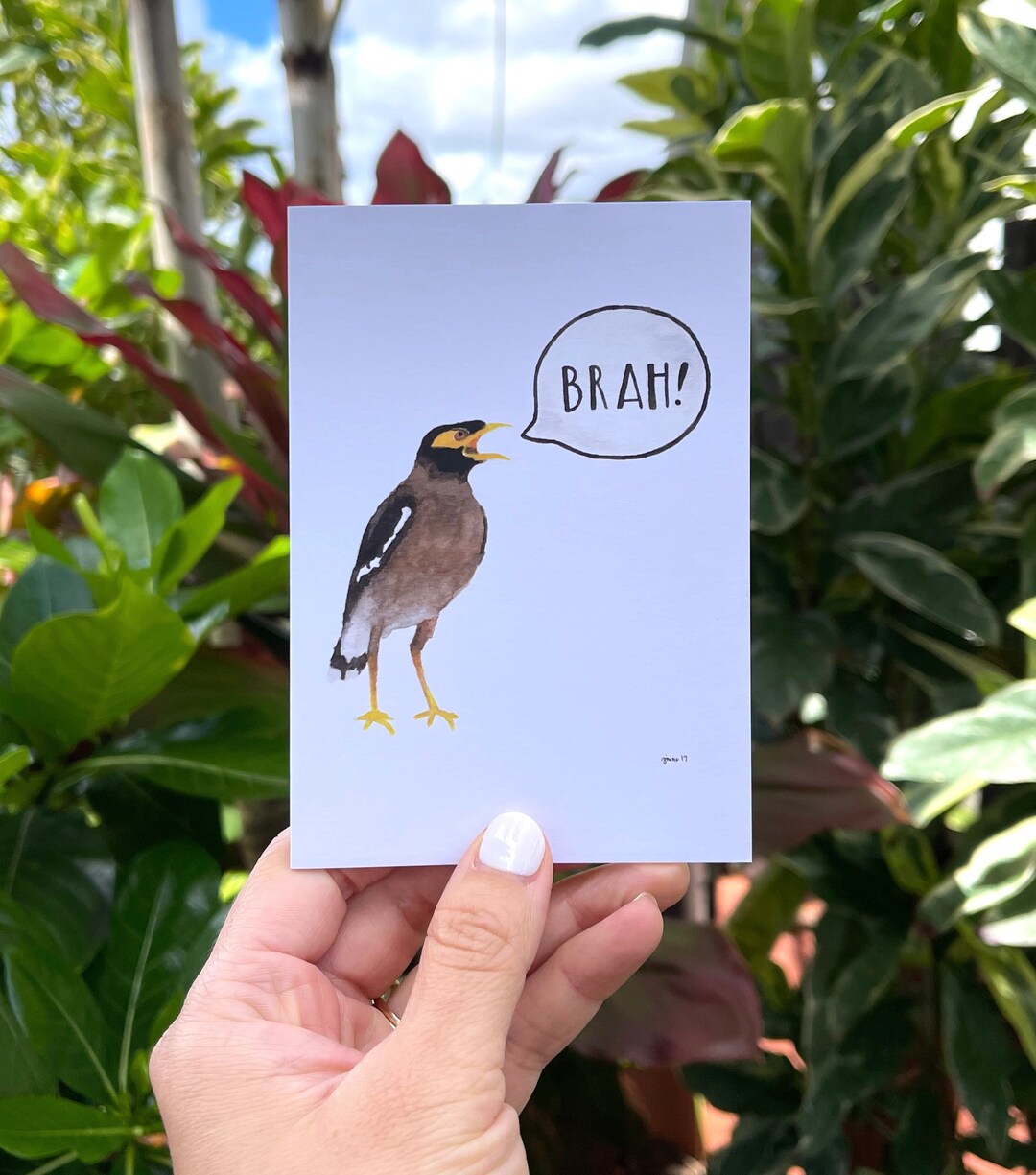 Mynahz, Brah! - Hawaii Greeting Card - Etsy