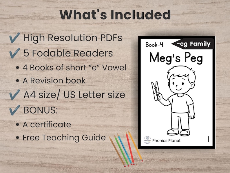 CVC Decodable Mini Readers: Short Vowel -e Fodable Books, Phonics Word ...