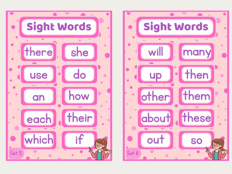 First 100 Fry Words Posters | Printable Sight Words | Kindergarten ...