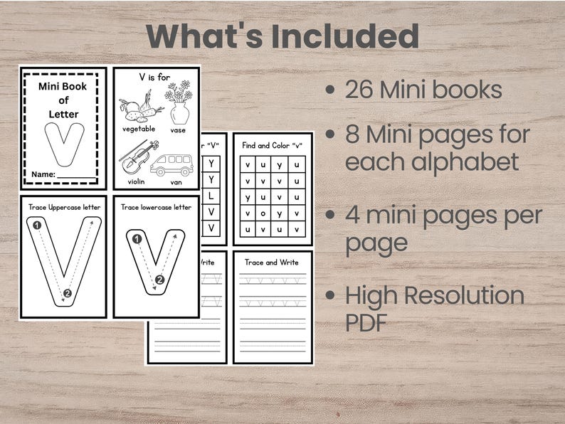 Alphabet Mini Books Bundle, A-Z Printable Books, Preschool and ...