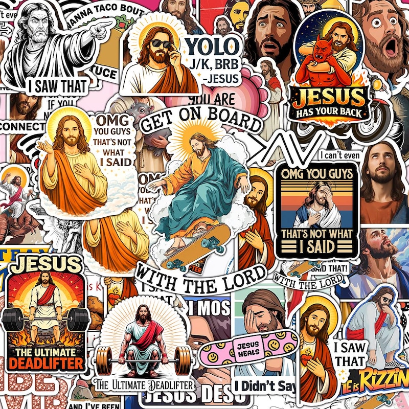Funny Jesus 10 Sticker - Etsy