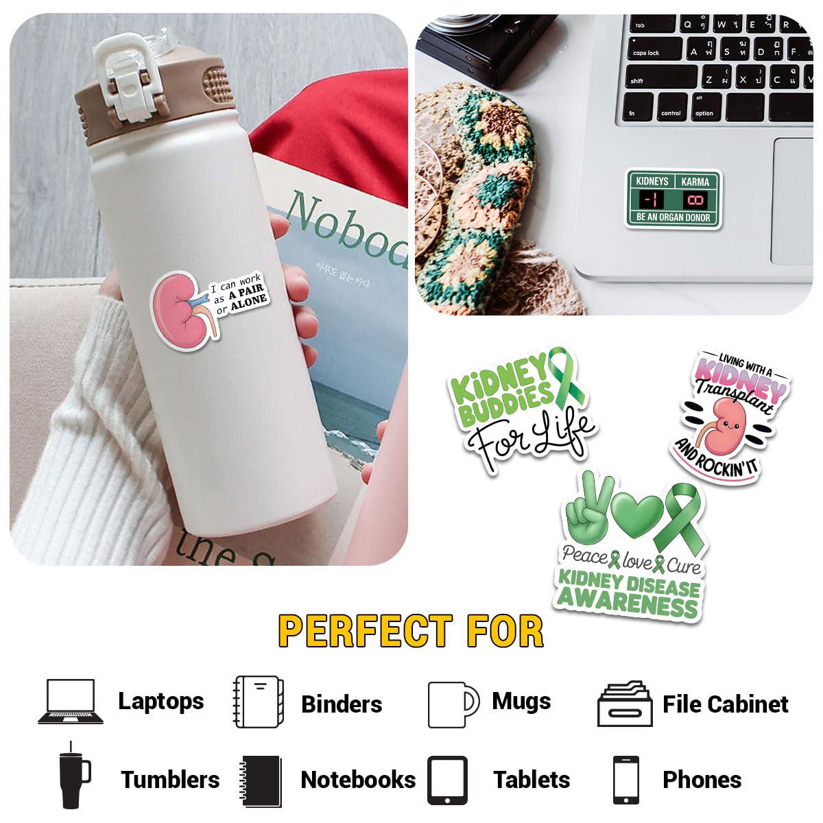 12 PCS Kidney Donor Sticker Pack – Kidney Disease Awareness, Kidney ...