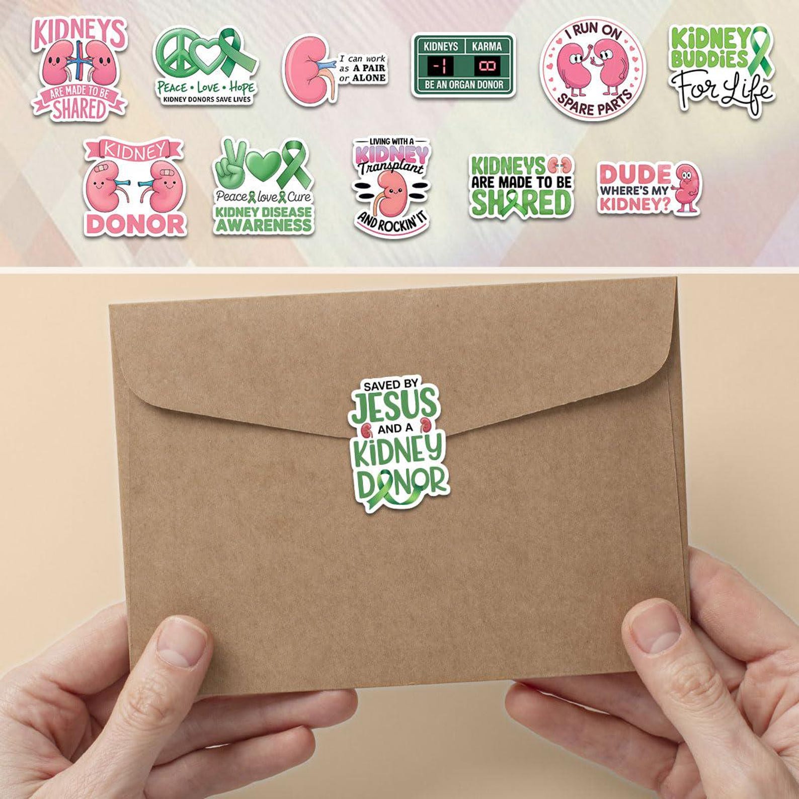 12 PCS Kidney Donor Sticker Pack – Kidney Disease Awareness, Kidney ...