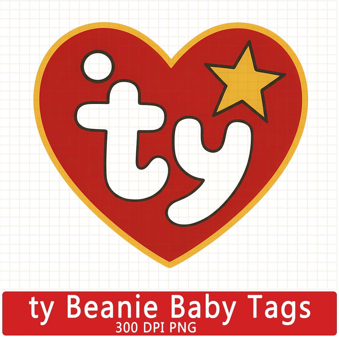 Ty Beanie Baby Tag PNG | Pet Tag Digital Download | Printable TY Tag ...