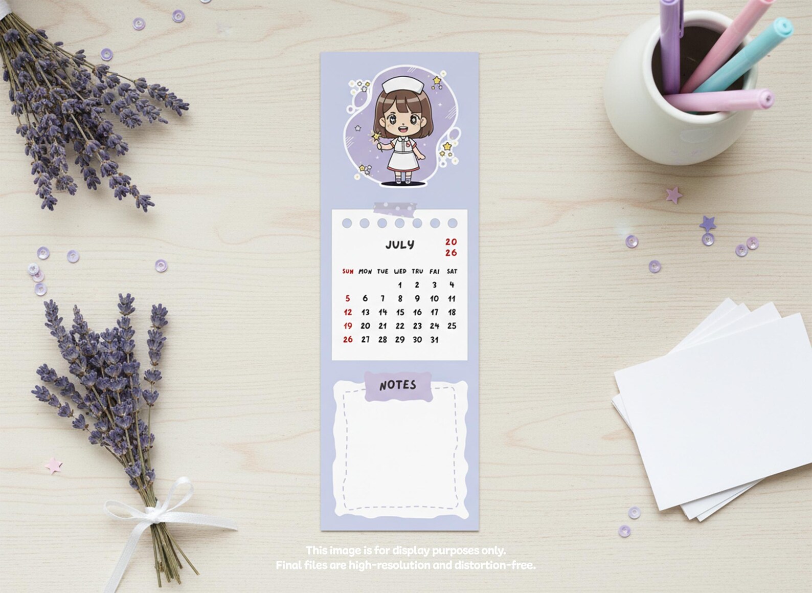 2026 Calendar Printable Nurse Bookmark Set Monthly Calendar Diy Medical ...
