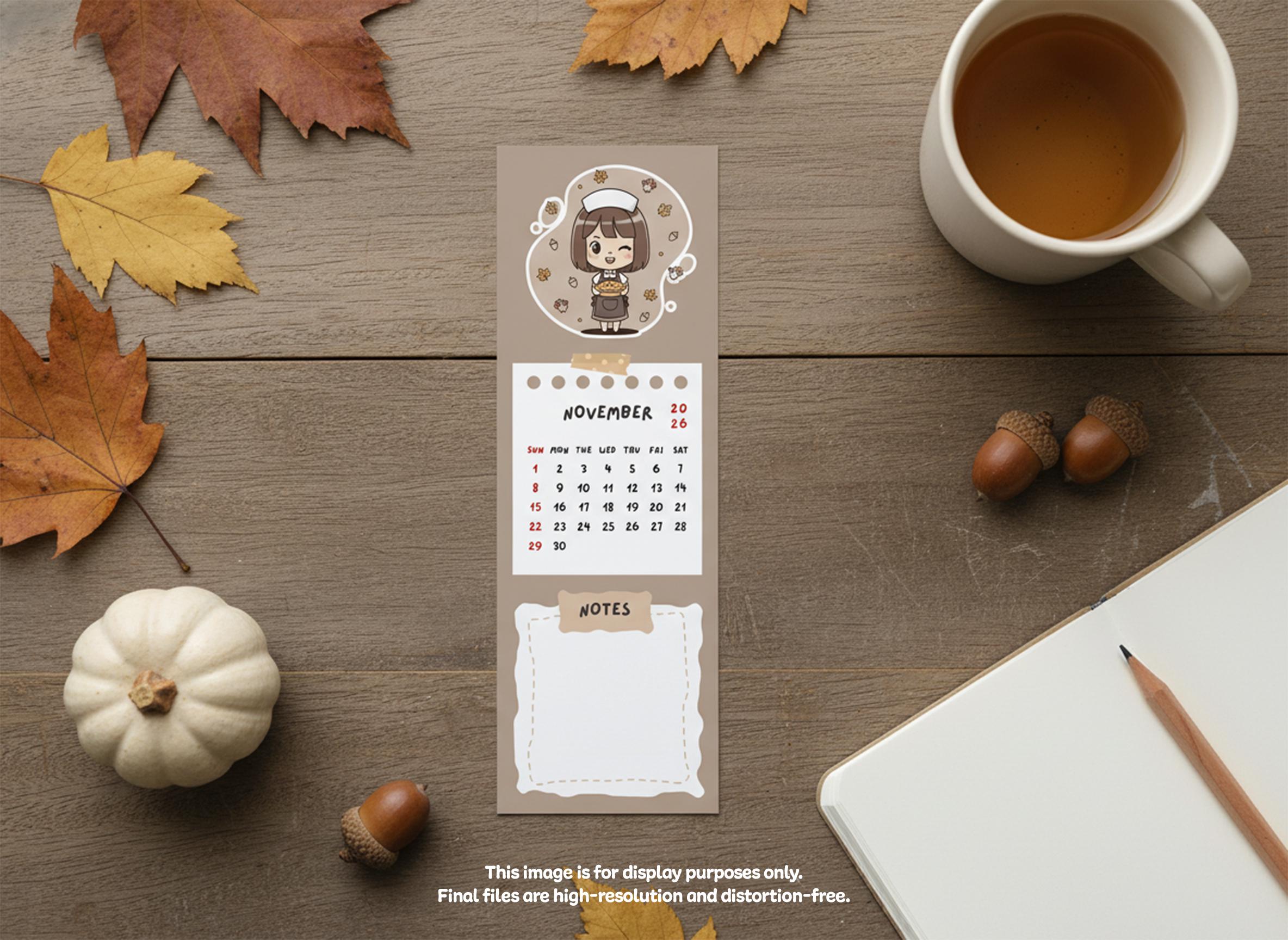 2026 Calendar Printable Nurse Bookmark Set Monthly Calendar Diy Medical ...