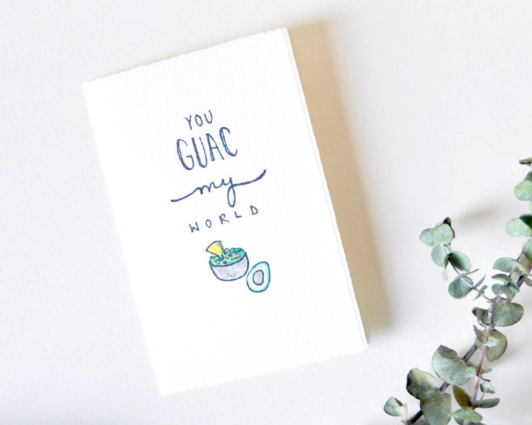 Funny Valentine's Day Card - You Guac My World - Etsy