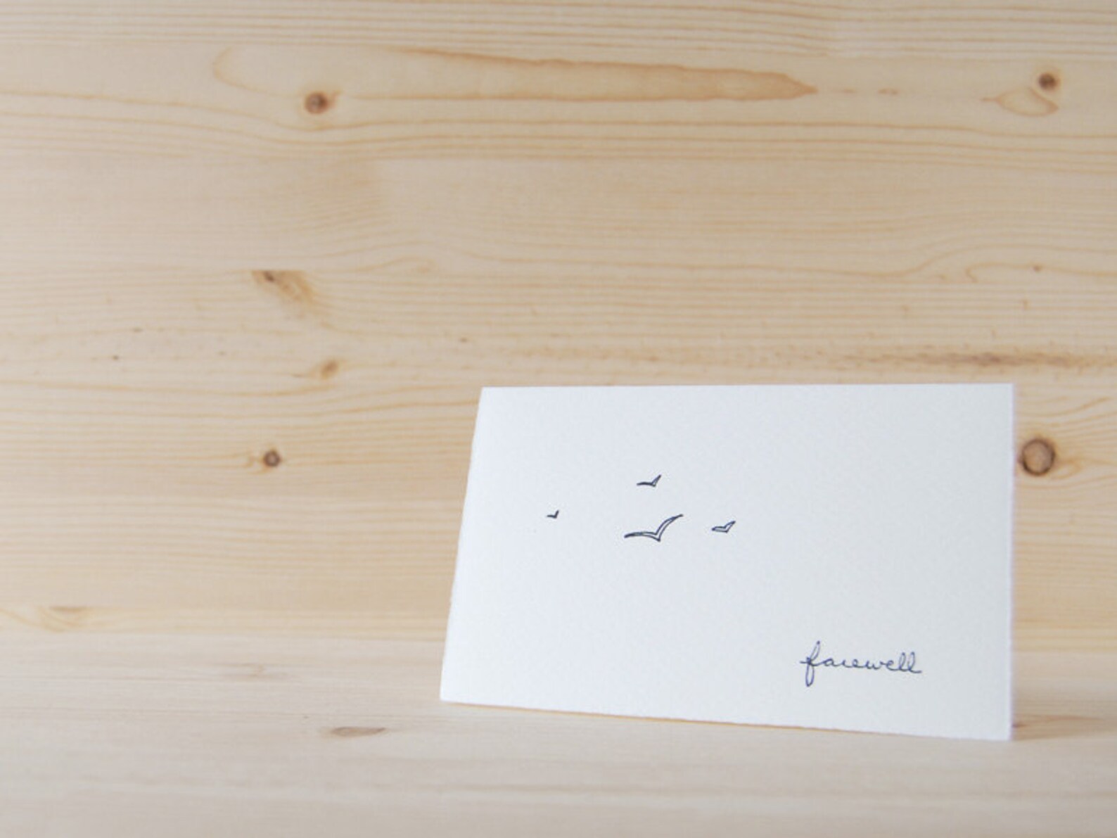 Simple Farewell Card - Flying Birds - Farewell - Etsy