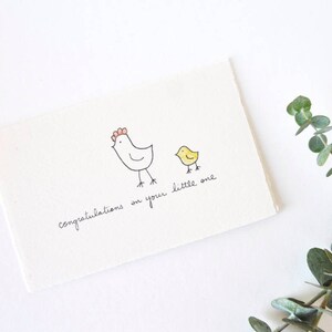Baby Congratulations - Cute Hen and Chick Card - Little One - Etsy