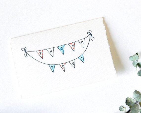 Simple Thank You Card Thank You Banner | Etsy Canada