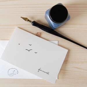 Simple Farewell Card - Flying Birds - Farewell - Etsy