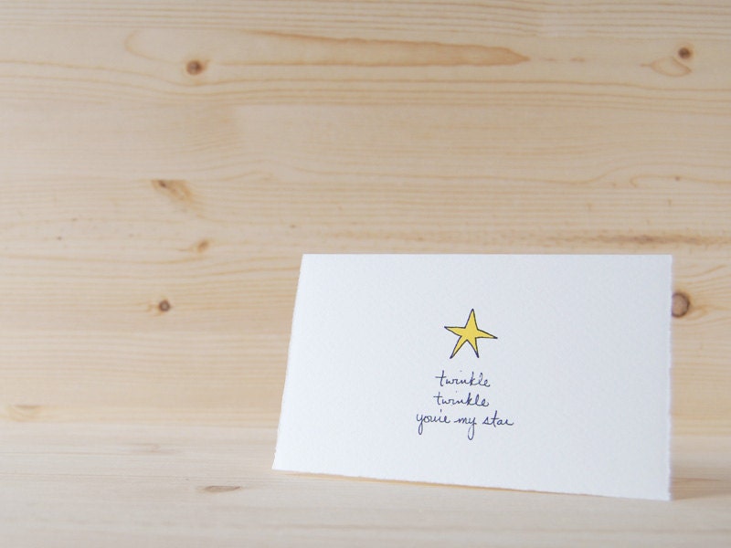 Cute Childrens Card - Sweet Star Love You Card - Twinkle Twinkle - Etsy