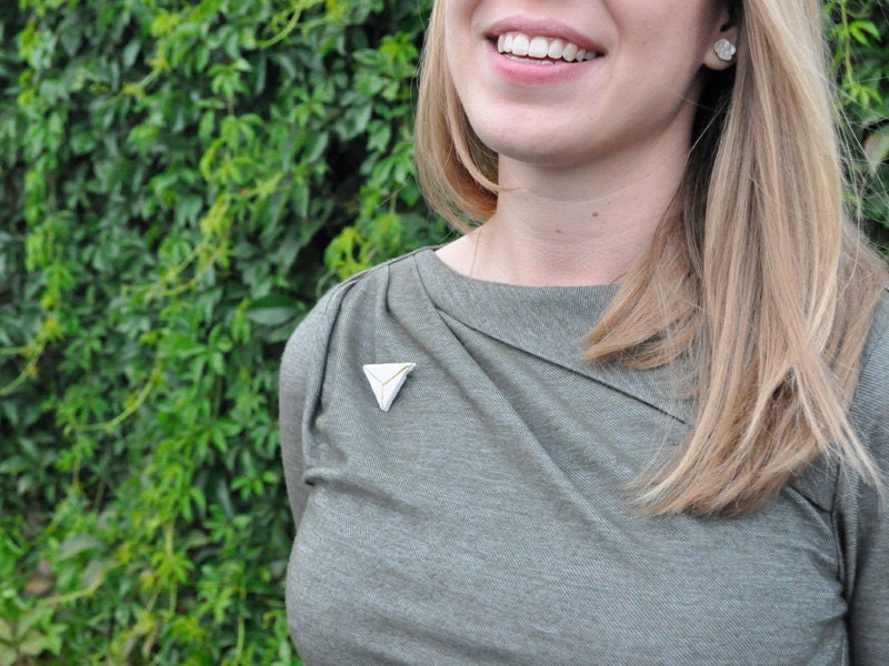 Geometric Brooch - Simple Triangle - the Tetrahedron - Etsy