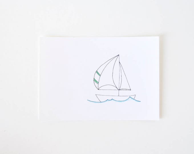 Simple Sail Boat Line Drawing Limited Edition Art Print Sail Away - Etsy
