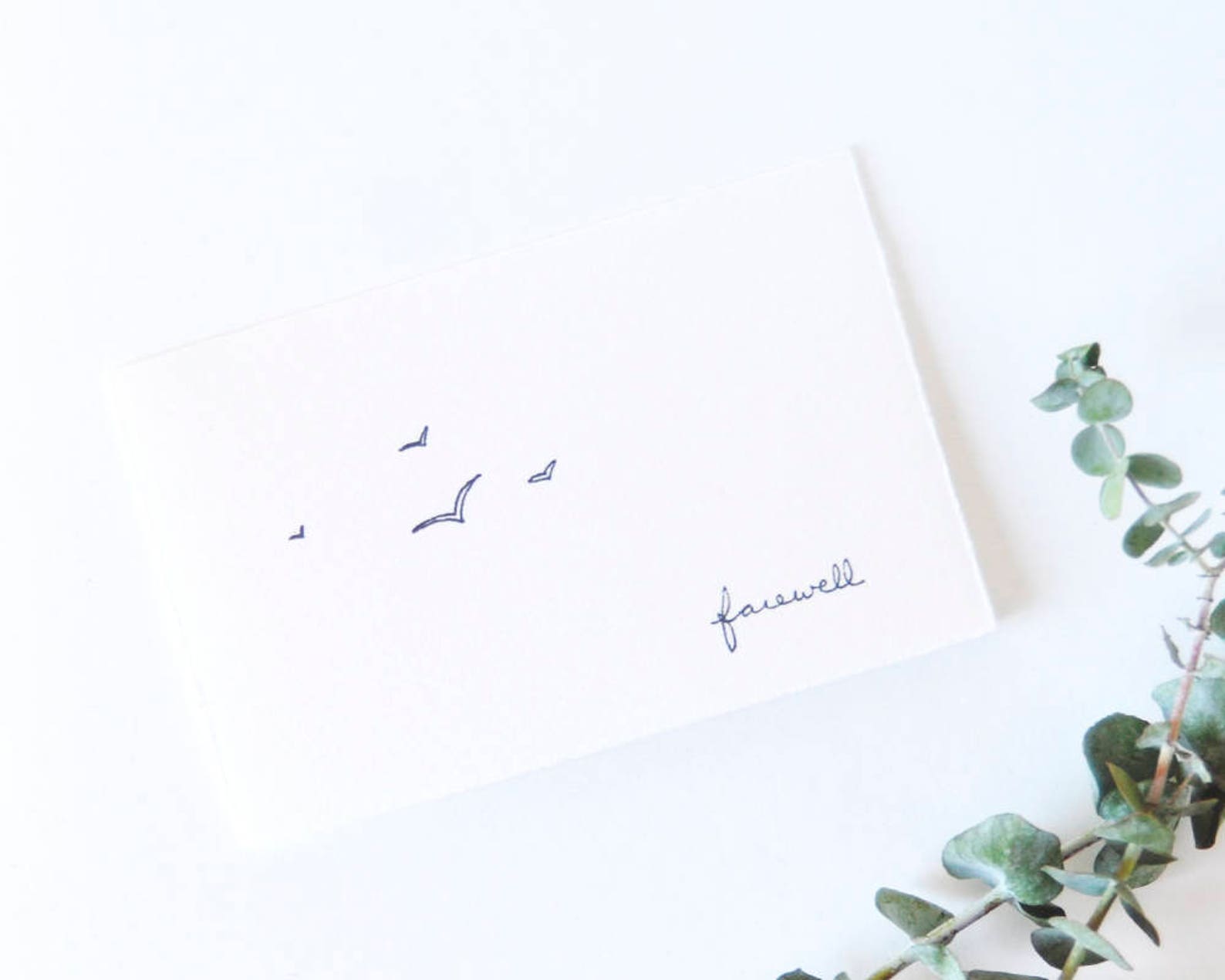 Simple Farewell Card - Flying Birds - Farewell - Etsy