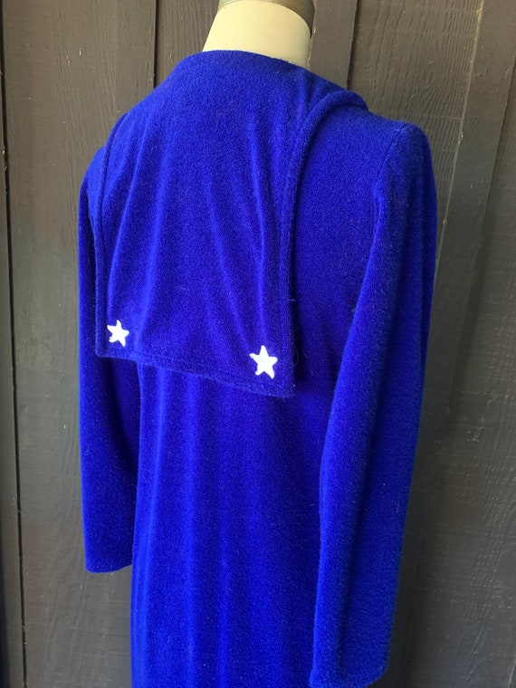 Royal Blue Sailor Style Beach Cover Up Robe | Chantel… - Gem