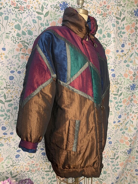 Metallic Color Block Down Puffer Jacket | J Gallery |… - Gem