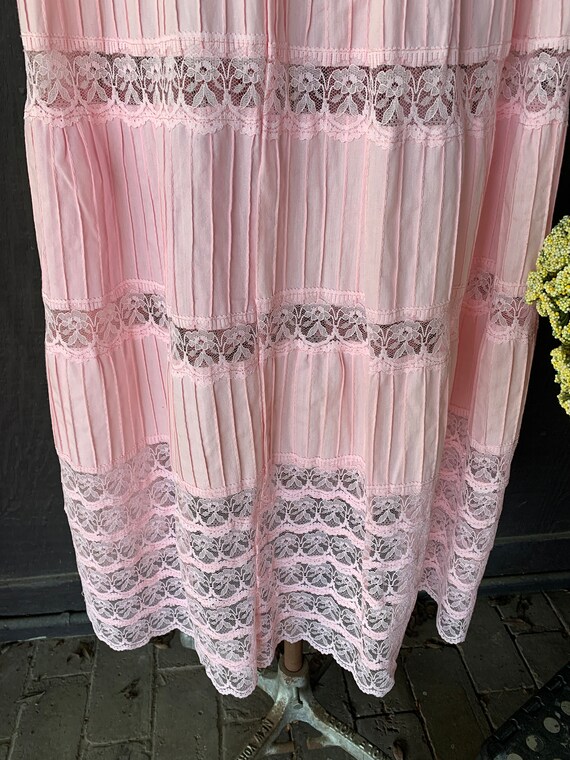 Pink Pintuck and Lace Mexican Wedding Dress | Cottage… - Gem