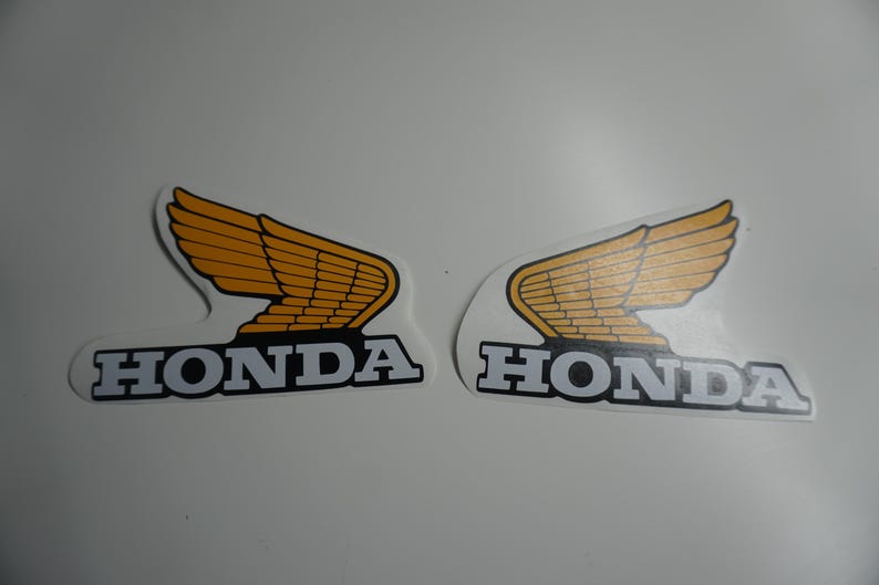 Honda Wing Logo Tank Decals / Stickers (two) - Vintage Style - Etsy