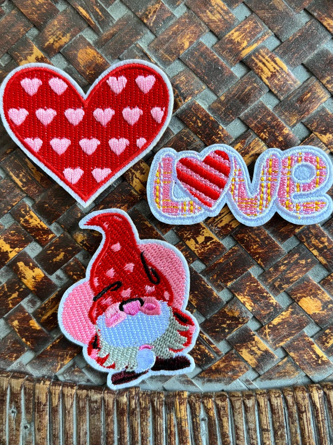 NEW Three Embroidered Valentine Iron on Patches to Enhance Your ...